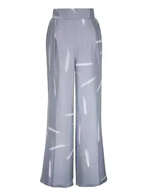 Kiton Printed Palazzo Pants - Grey