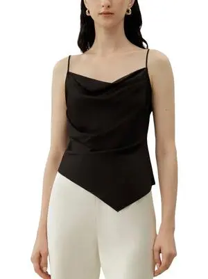 Lilysilk Astra Stretchy Silk Camisole - Black