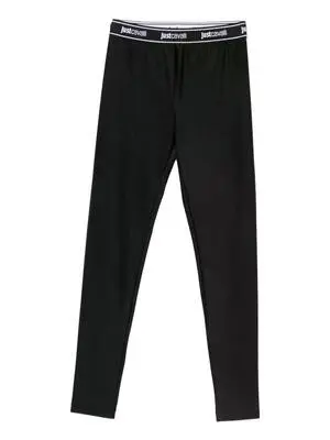 Just Cavalli Logo-waistband Leggings - Black
