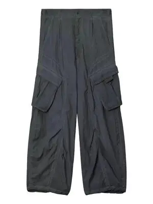 Izzue Wide-Leg Cargo Trousers Grey