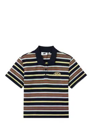 CHOCOOLATE Striped Polo Top - Blue