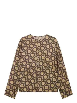 Emporio Armani Patterned Cardigan - Brown