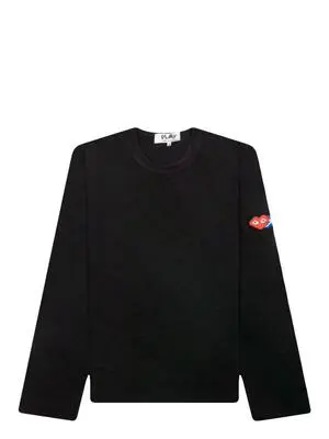 Play Comme Des Garcon Appliqué Long-sleeve T-shirt - Black