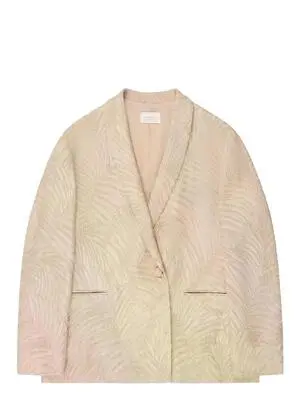 Montedoro Jacquard Wide Jacket - Neutrals
