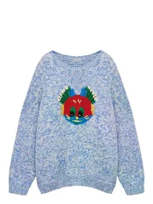 Loewe X Louis Wain Crew-neck Sweater - Blue