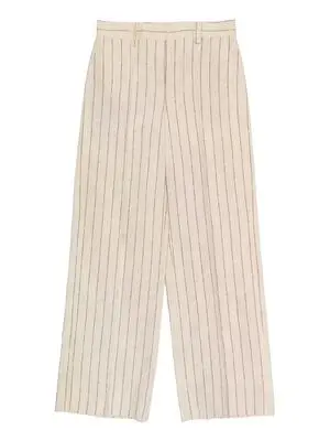 SLOWEAR Pinstripe Trousers - Neutrals