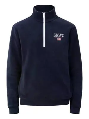 SPORTY & RICH Nautical Quarter-zip Sweater - Blue