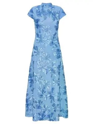 ROTATE BY BIRGER CHRISTENSEN Floral Maxi Dress - Blue