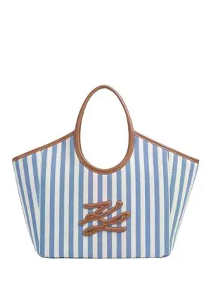 Karl Lagerfeld Stripe Shoulder Bag - Blue