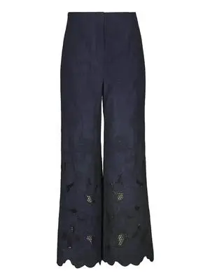 Veronica Beard Osborne Flared Trousers - Blue