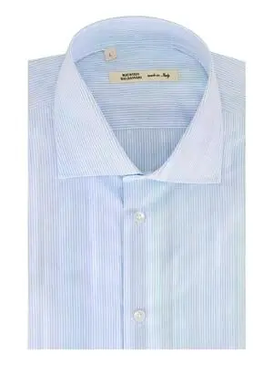 MAURIZIO BALDASSARI Long-sleeve Striped Shirt - Blue