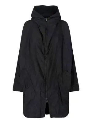 KIMONORAIN Hooded Coat - Black