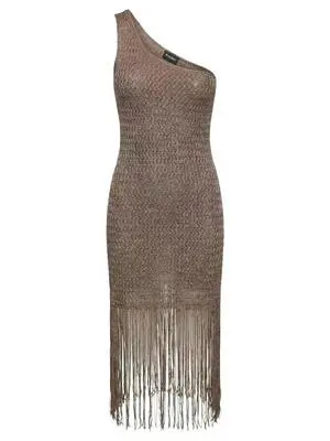 Pinko One-shoulder Mini Dress - Brown