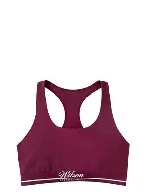 Wilson Doubles Racerback Logo-print Sport Bra - Red