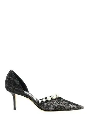 JIMMY CHOO Aurelie 65mm Lace Pumps - Black