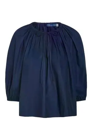 Polo Ralph Lauren Lace-up Blouse - Blue