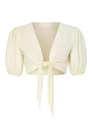 LISA MARIE FERNANDEZ The Pouf Tie-Fastening Blouse