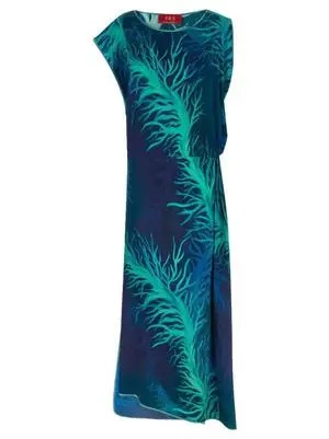 F.R.S FOR RESTLESS SLEEPERS Briseide Draped Dress Blue