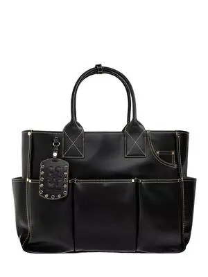GANNI GANNI Logo-Tag Multi-Pocket Tote Bag