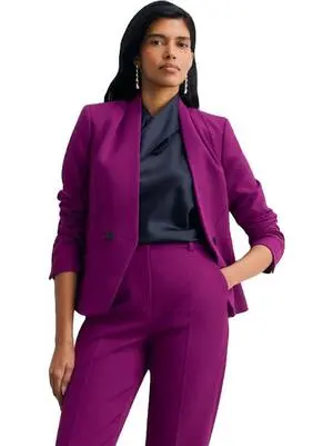 The Fold Arno Sculpt Stretch Crepe Blazer - Purple