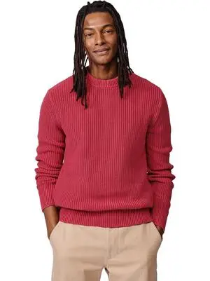 AUBIN Martin Ribbed Crew Neck Sweater Pink