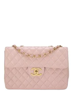 CHANEL Chanel Quilted Lambskin Half Flap Jumbo