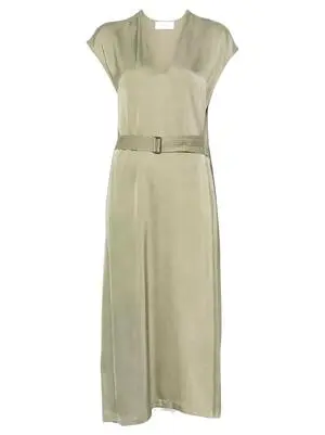 Christian Wijnants Belted V-neck Dress - Green