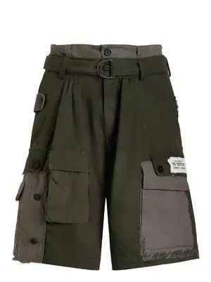 Dolce & Gabbana Patchwork Belted Trousers - Green