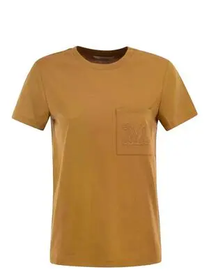 Max Mara Papaia Chest-Pocket T-Shirt Neutrals