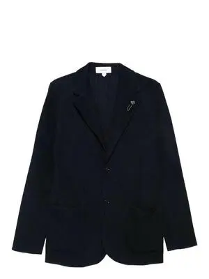 LARDINI Notched-lapel Blazer - Blue