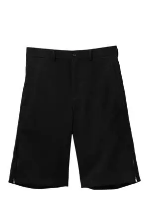 Comme Des Garçons Zip-detail Wool Shorts - Black