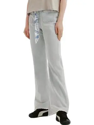 MUSIUM DIV. Frayed Hem Trousers - Blue