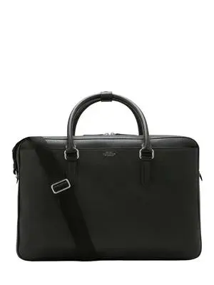Smythson Grained Leather Travel Bag - Black