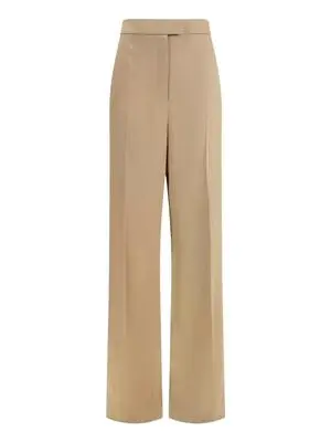 Valentino Garavani Silk Trousers With American-style Pockets - Neutrals