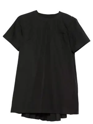 Sacai Pleated Mini Dress - Black