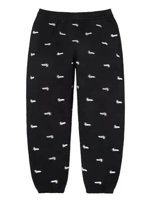 Supreme Repeat Script Track Pants - Black