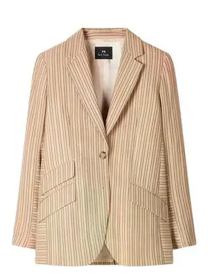 Paul Smith Single-breasted Striped Blazer - Neutrals