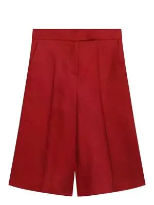 Max Mara Linen Bermuda Shorts Red