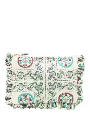 La DoubleJ Florette Tiles Jacquard Clutch Bag - Neutrals