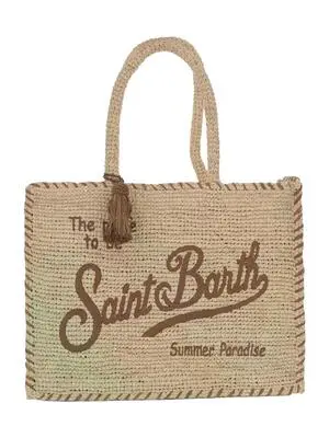 MC2 SAINT BARTH Raffia Tote Bag - Neutrals