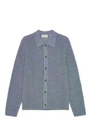 LES DEUX Gerald Open Knit Shirt - Blue
