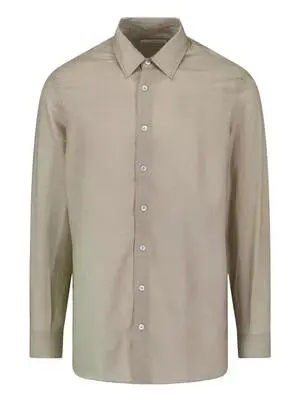LARDINI Polka Dot Shirt - Neutrals