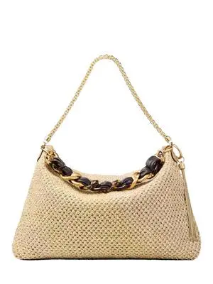 JIMMY CHOO Callie Maxi Zip Fastening Shoulder Bag - Neutrals