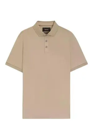 BOSS Short-sleeve Cotton Polo Shirt - Neutrals