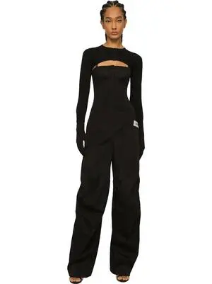 Dolce & Gabbana X Kim Viscose Shrug - Black