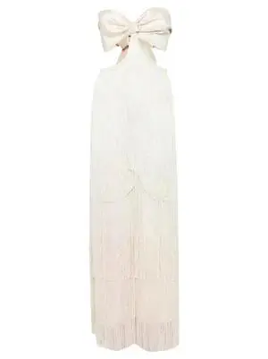 BLESS Fringed Maxi Dress - Neutrals