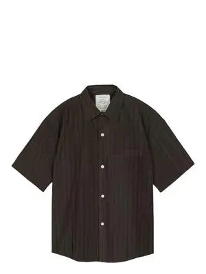 MFPEN Striped Pocket Shirt - Brown