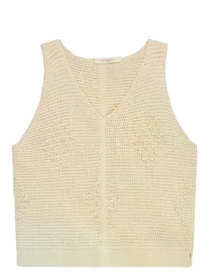 SLOWEAR Diamond Cotton Top - Neutrals