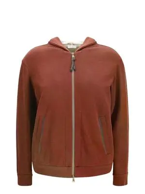 Brunello Cucinelli Hooded Zip-up - Brown