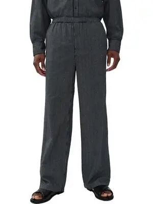 THE ELDER STATESMAN Summer Weave Boxer Pants - Twilight Chevron